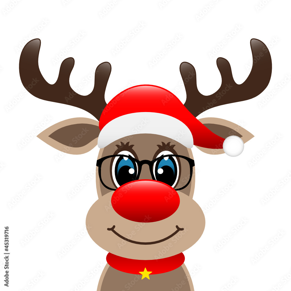 Rudolph Glasses Stock Vector | Adobe Stock