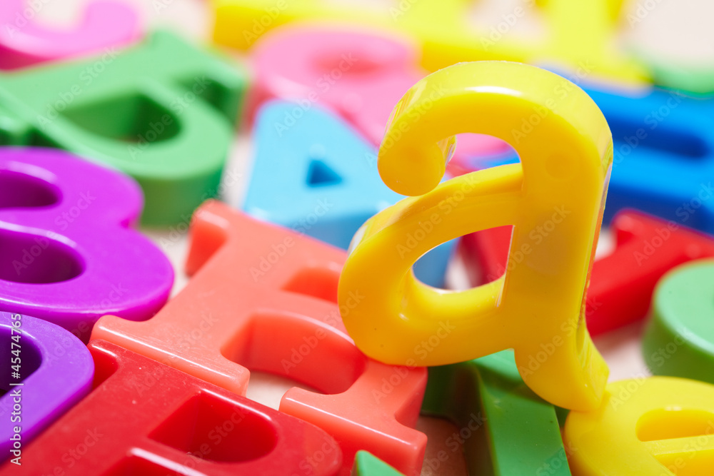 Plastic alphabet letters Stock Photo | Adobe Stock