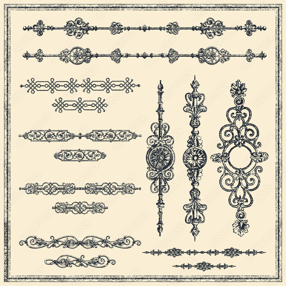 Vector vintage design elements Stock Vector | Adobe Stock