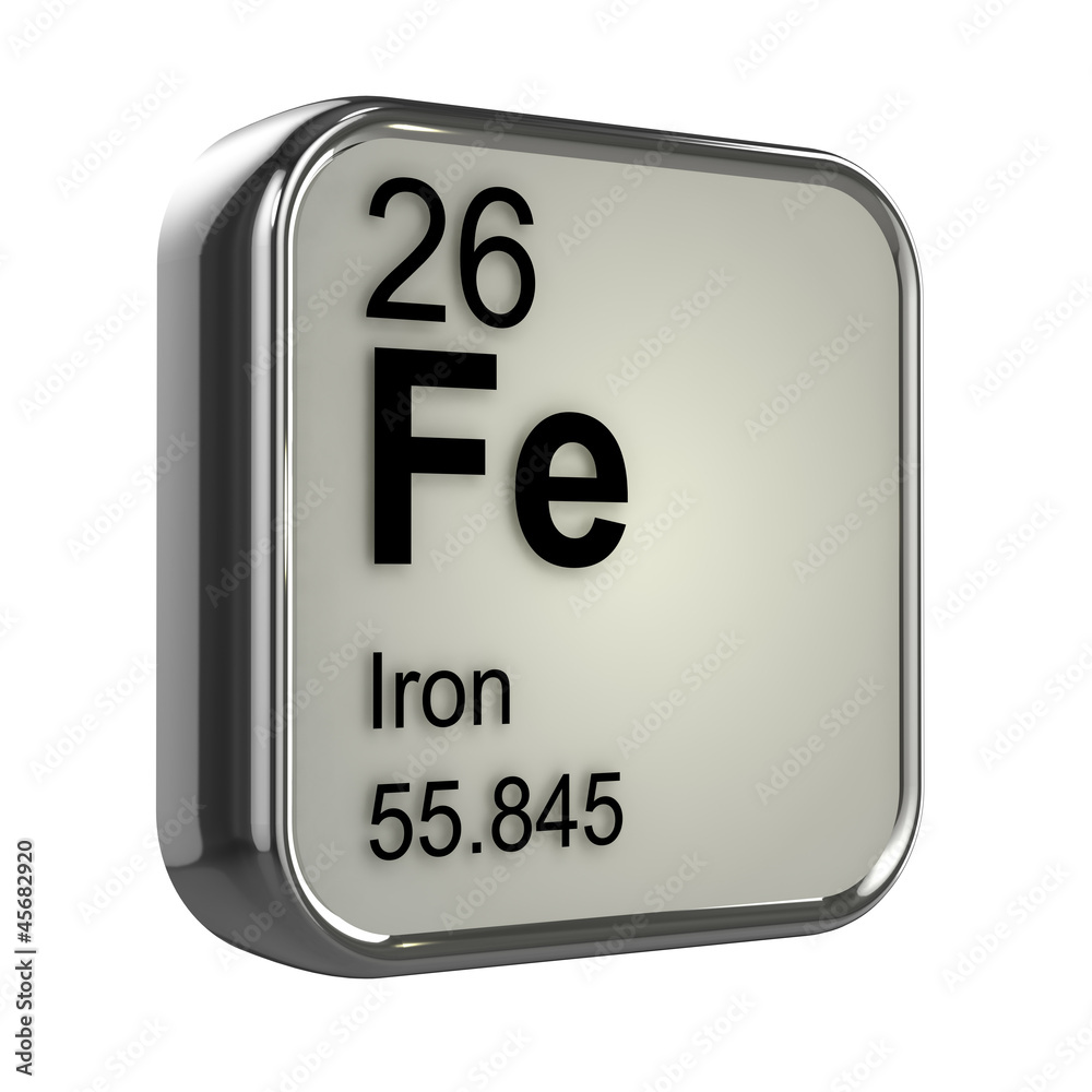 3d Periodic Table - 26 Iron Stock Illustration | Adobe Stock