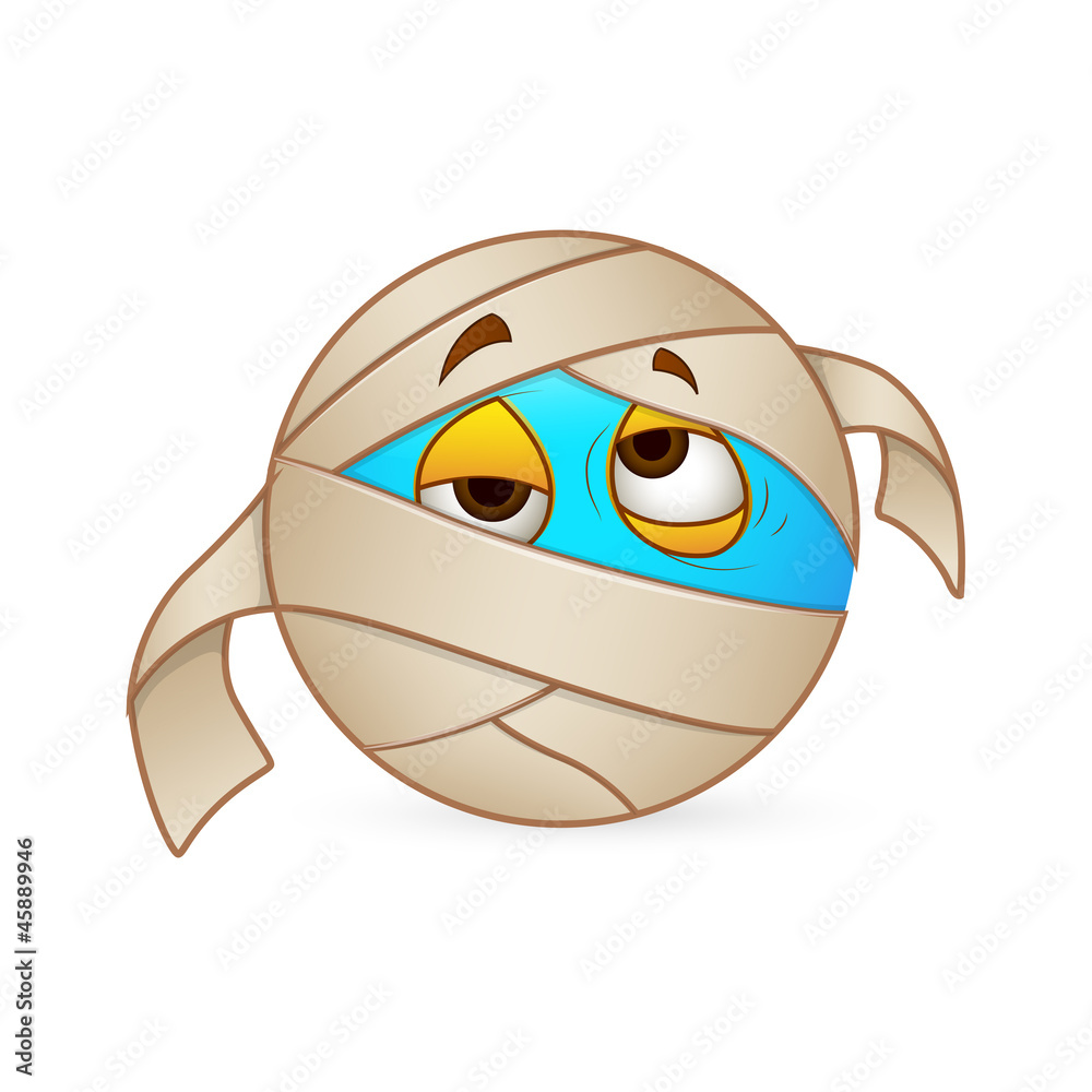 Stock-Vektorgrafik „Smiley Emoticons Face Vector - Mummy Halloween ...