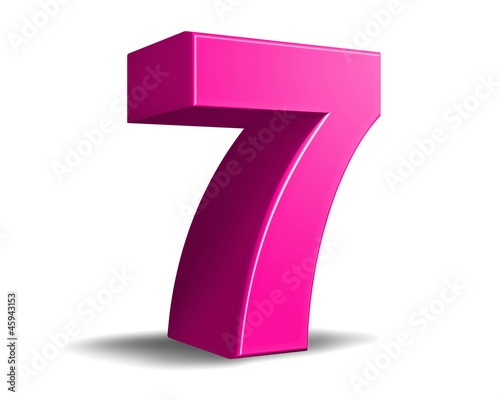 Chiffre Sept 3D - Acheter cette illustration libre de droit et ...