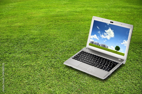 Green Laptop Stock Photo | Adobe Stock