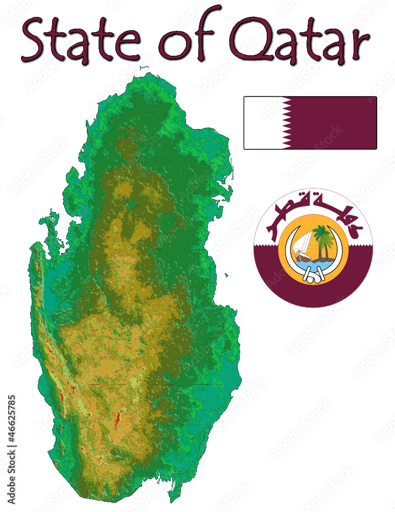 Bahrain Asia national emblem map symbol motto Stock Vector | Adobe Stock