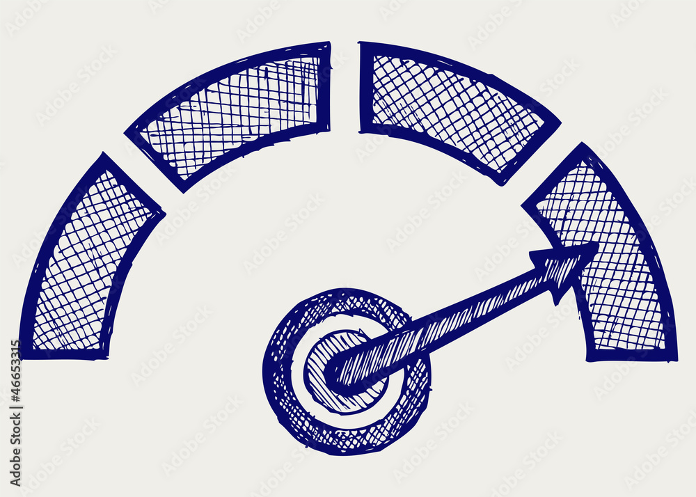 Indicator. Doodle style Stock Vector | Adobe Stock