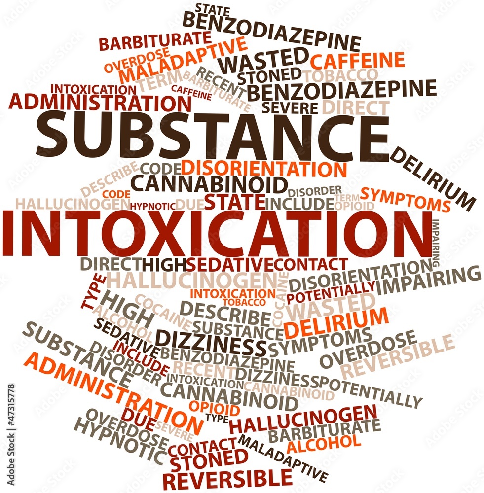 Word cloud for Substance intoxication Stock Illustration | Adobe Stock