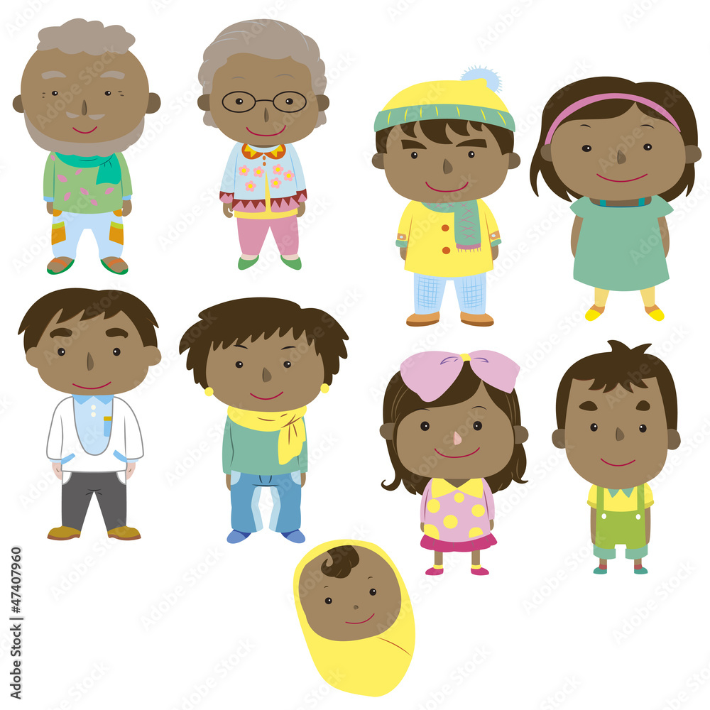cartoon family icon Stock Vector | Adobe Stock
