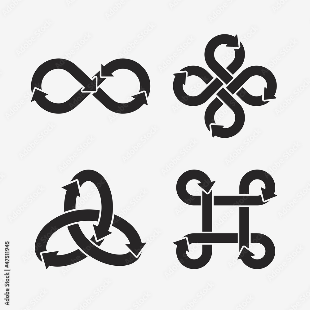 เวกเตอร์ Stock Infinity symbol icons. Vector Illustration. | Adobe Stock