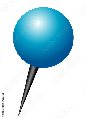 Stecknadel blau Stock-Illustration | Adobe Stock