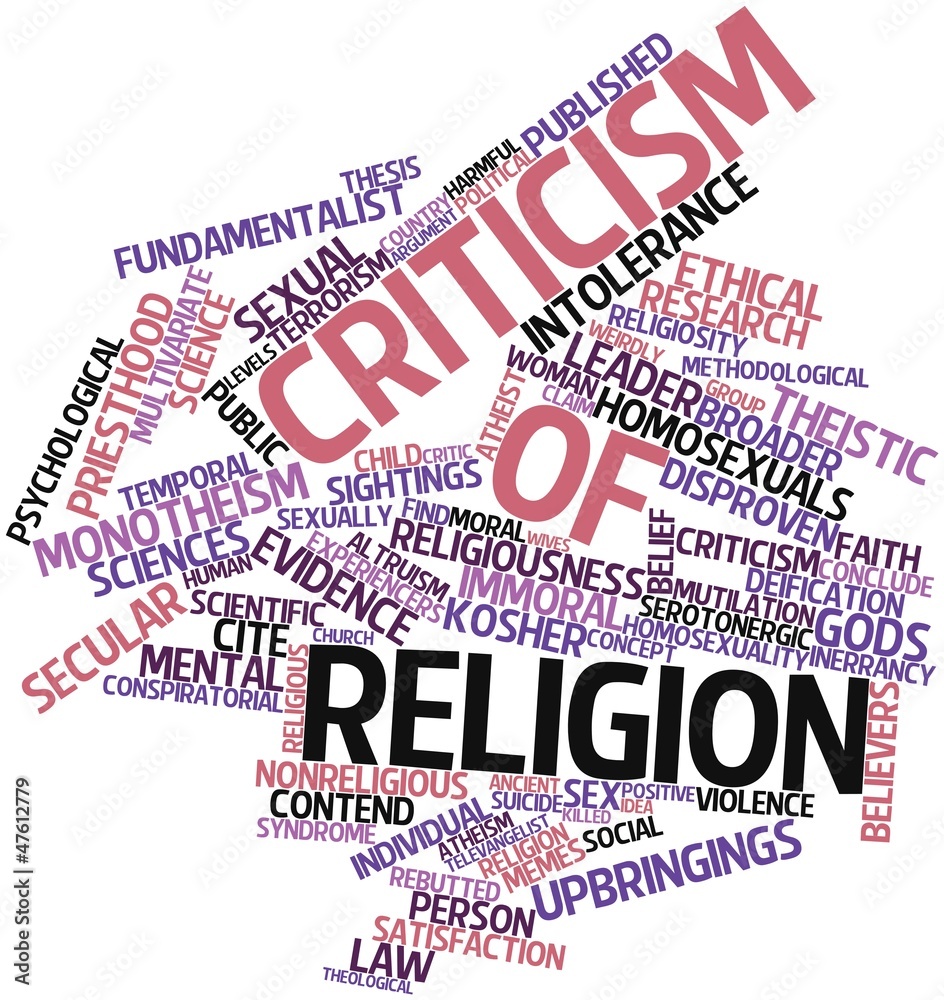 Word cloud for Criticism of religion Stock Illustration | Adobe Stock