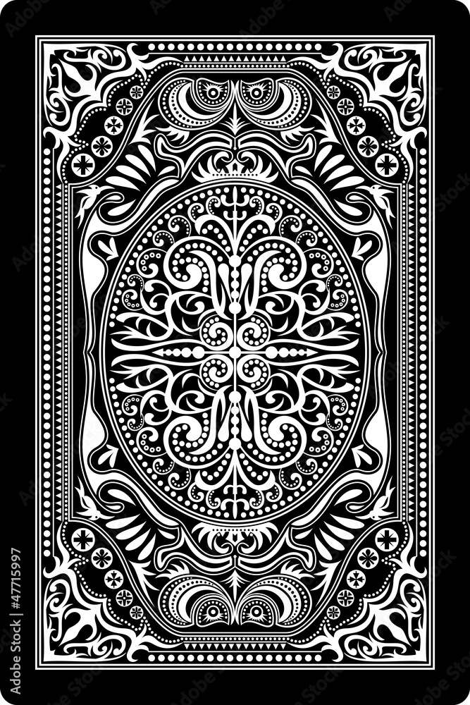 playing card back side Stock Vector | Adobe Stock