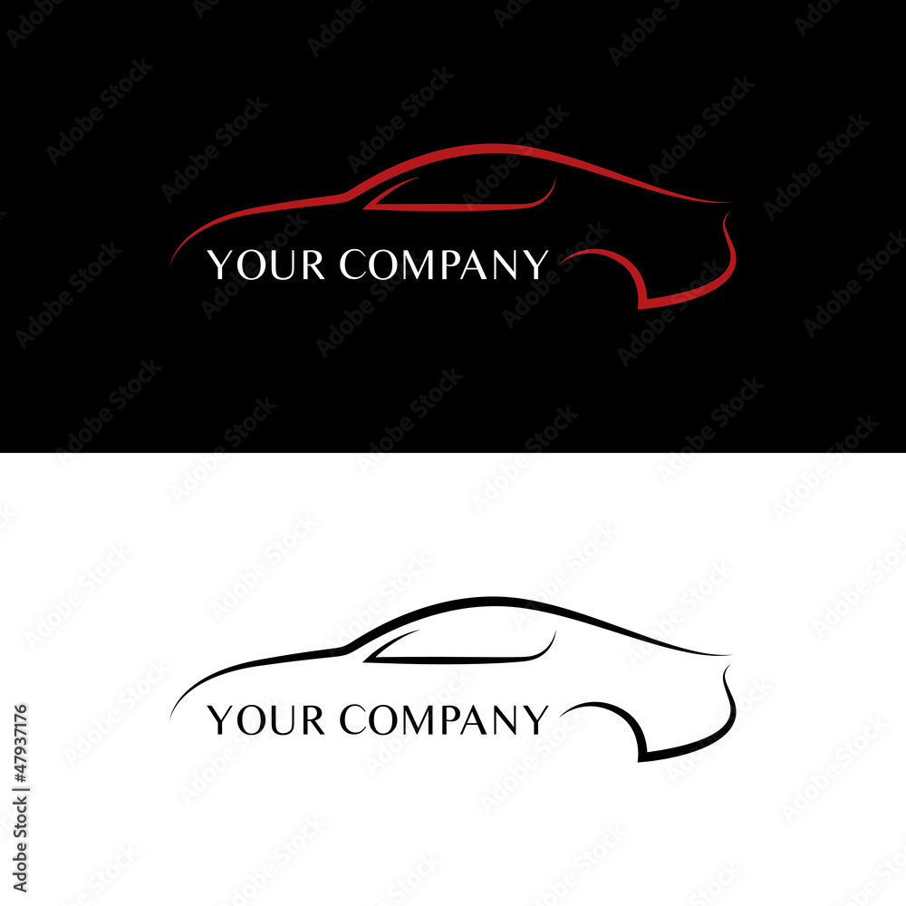 Red and black car logos Stock Vector | Adobe Stock
