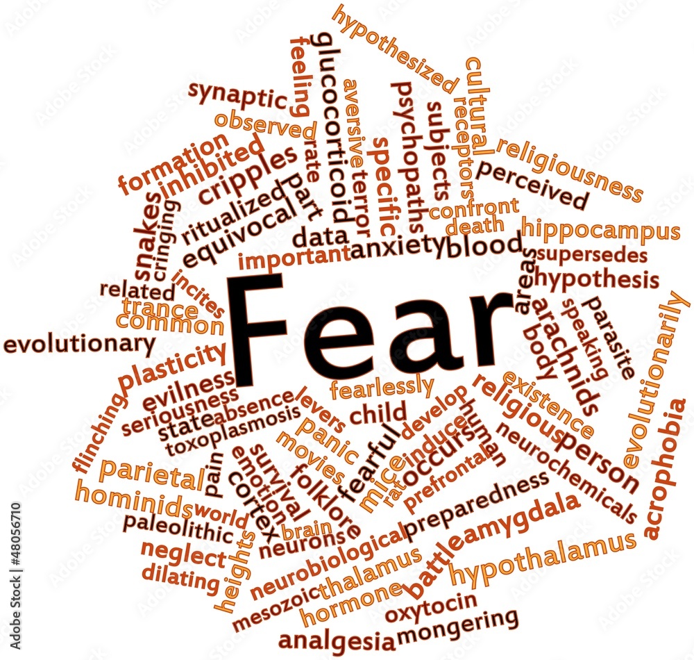 Word cloud for Fear Stock Illustration | Adobe Stock
