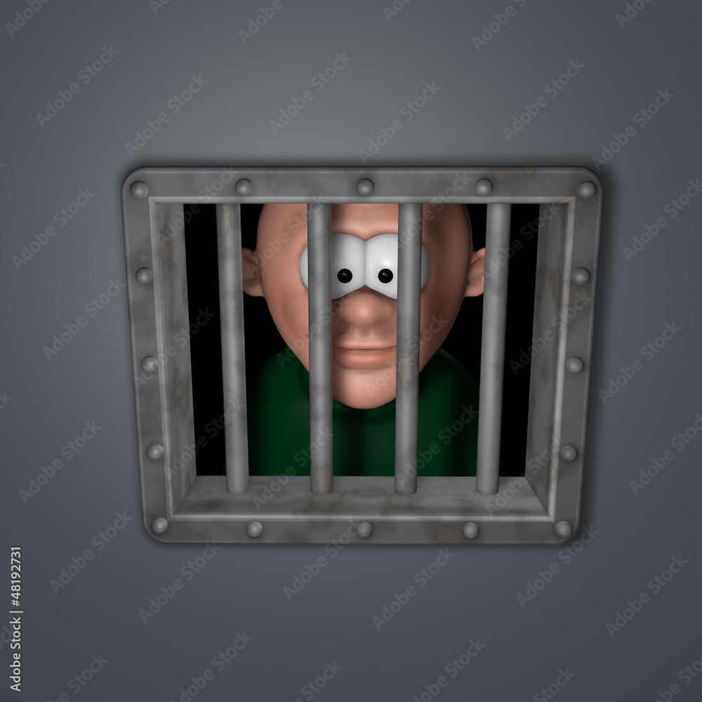 cartoon guy in prison Stock Illustration | Adobe Stock