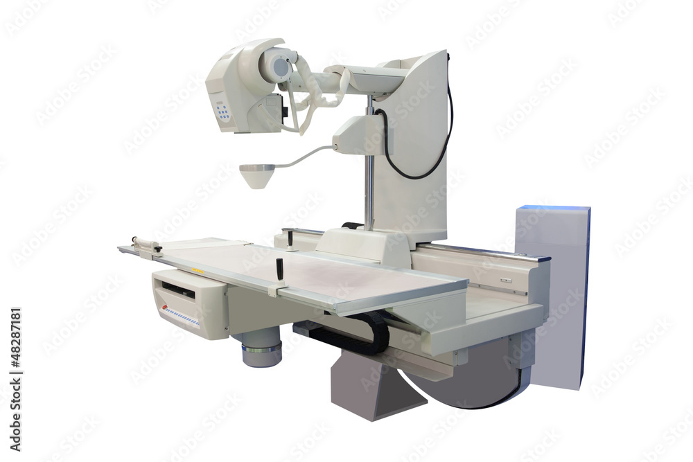 X-ray apparatus under the white background Stock Photo | Adobe Stock
