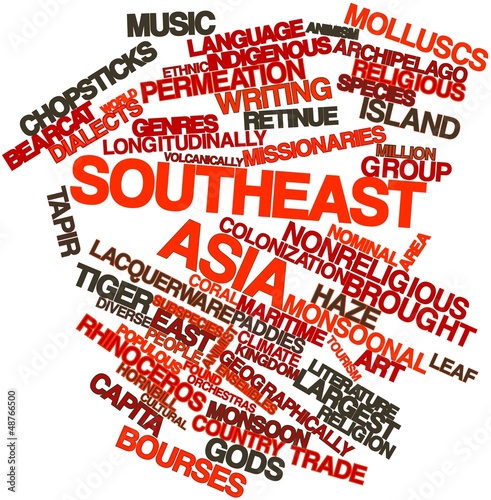 Word cloud for Southeast Asia Stock Illustration | Adobe Stock