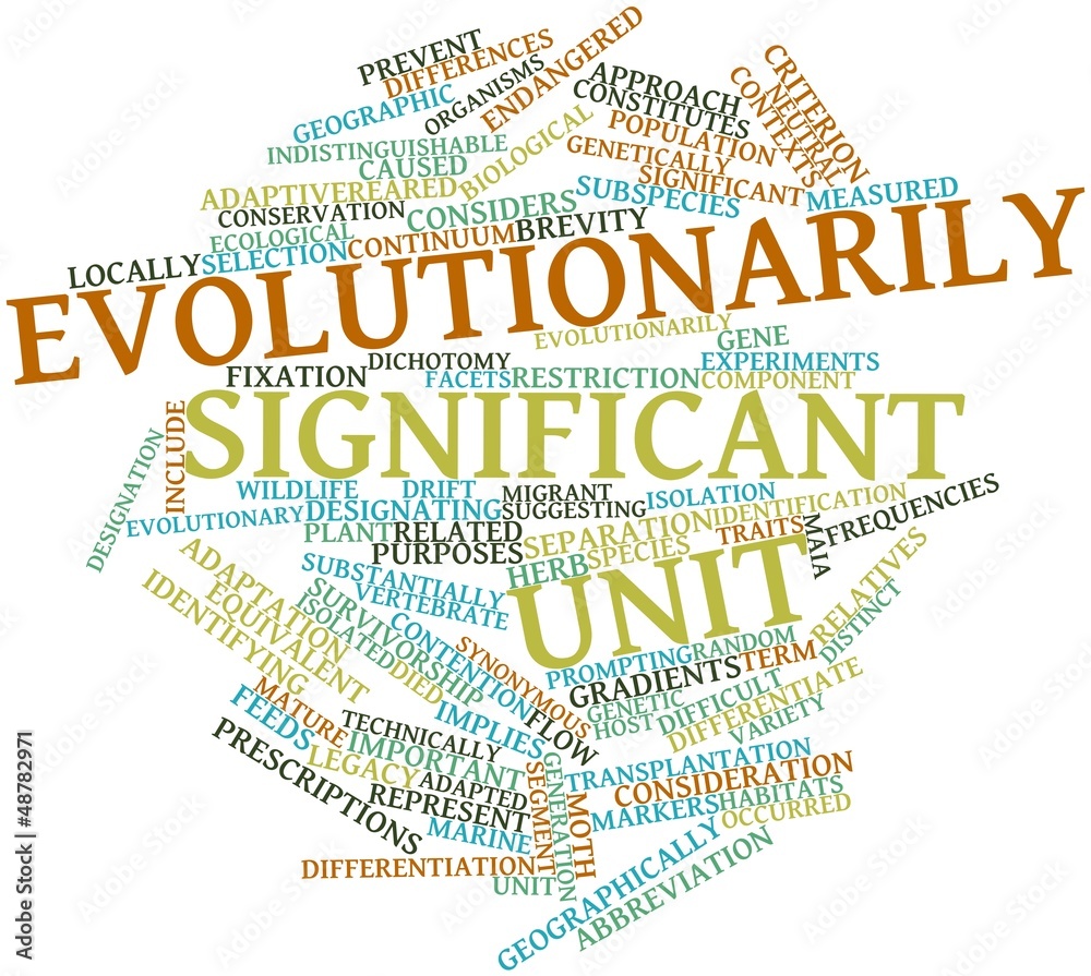 Illustrazione stock di Word cloud for Evolutionarily Significant Unit ...