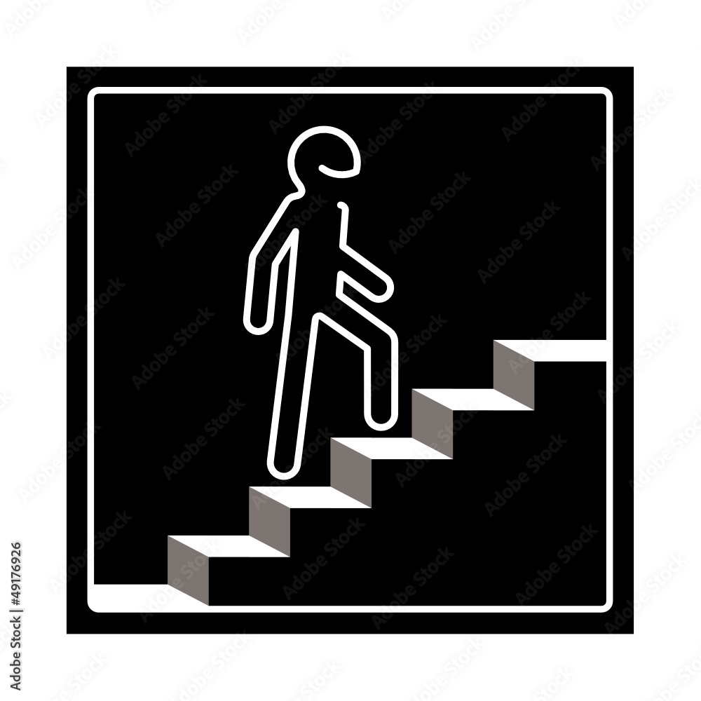 picto accès escalier Stock Vector | Adobe Stock
