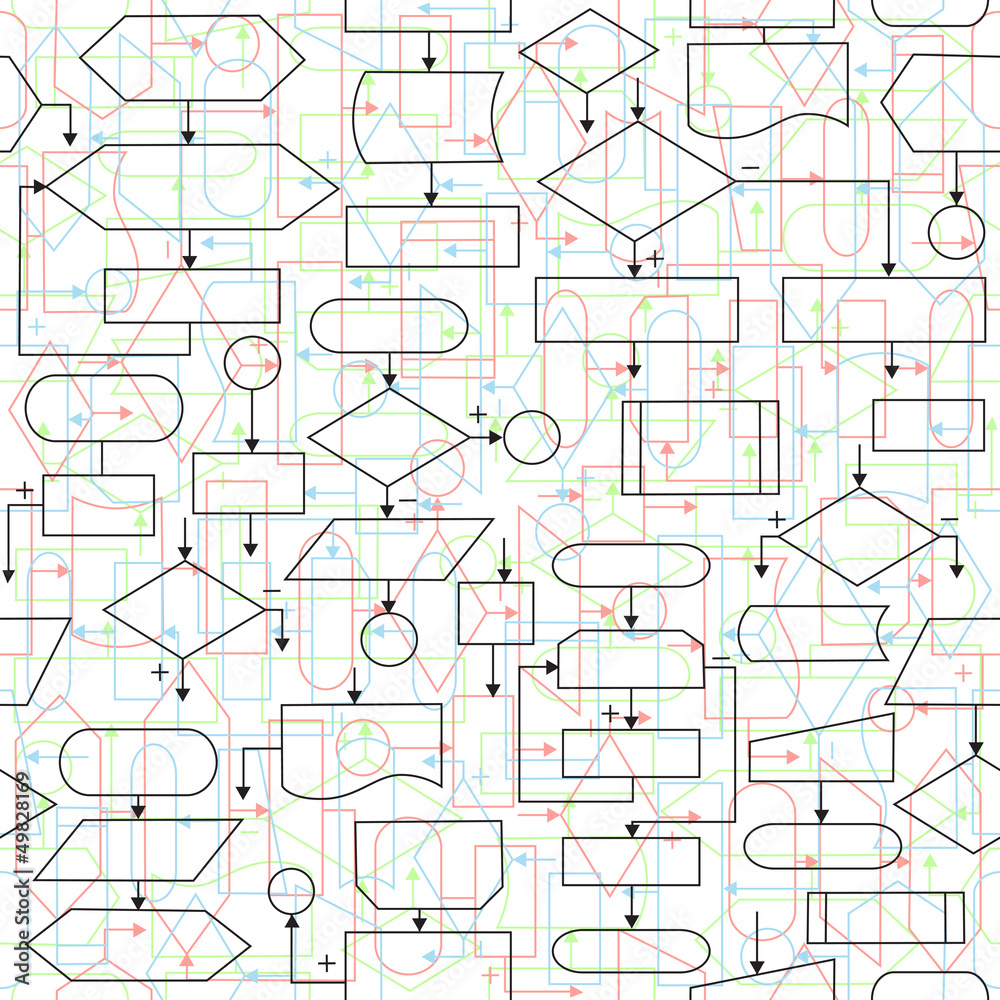 Flowchart diagrams background Stock Vector | Adobe Stock