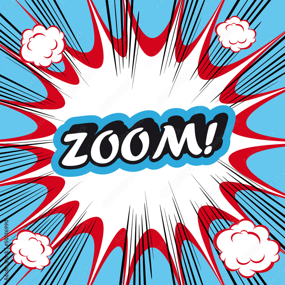 Pop Art explosion Background ZOOM! Stock Illustration | Adobe Stock