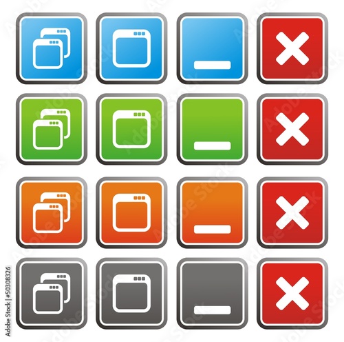 maximize minimize square buttons Stock Vector | Adobe Stock