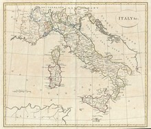 Vintage Map Of ITALY Free Stock Photo - Public Domain Pictures