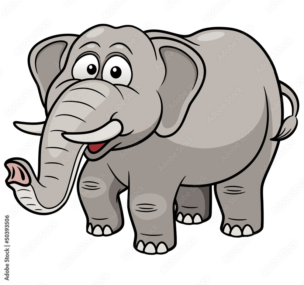 Vector illustration of Cartoon Elephant Stock Vector | Adobe Stock