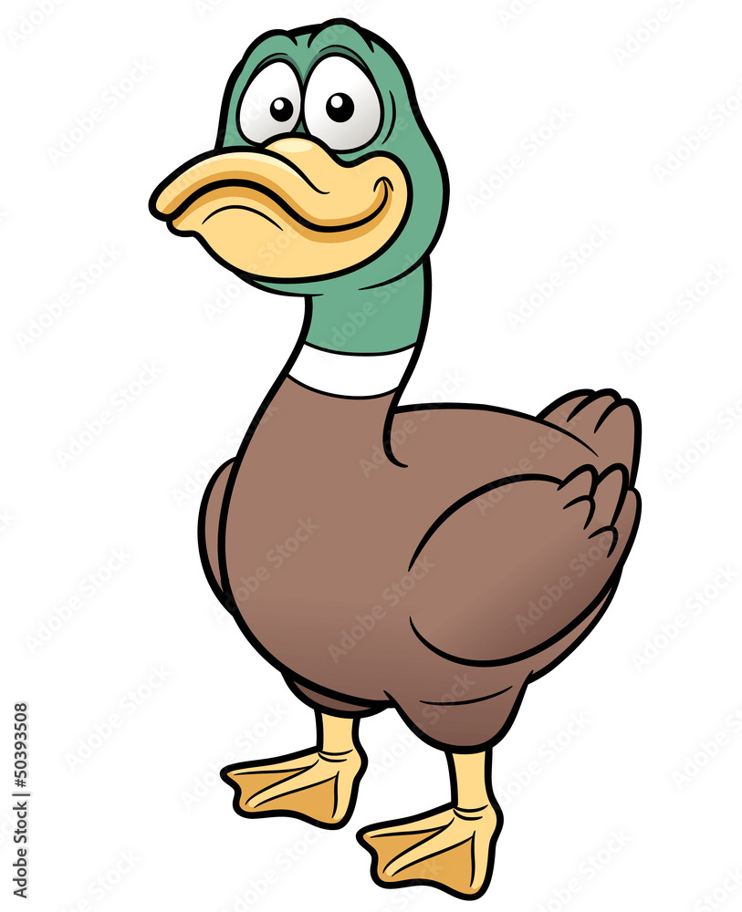Vector illustration of duck cartoon Stock Vector | Adobe Stock