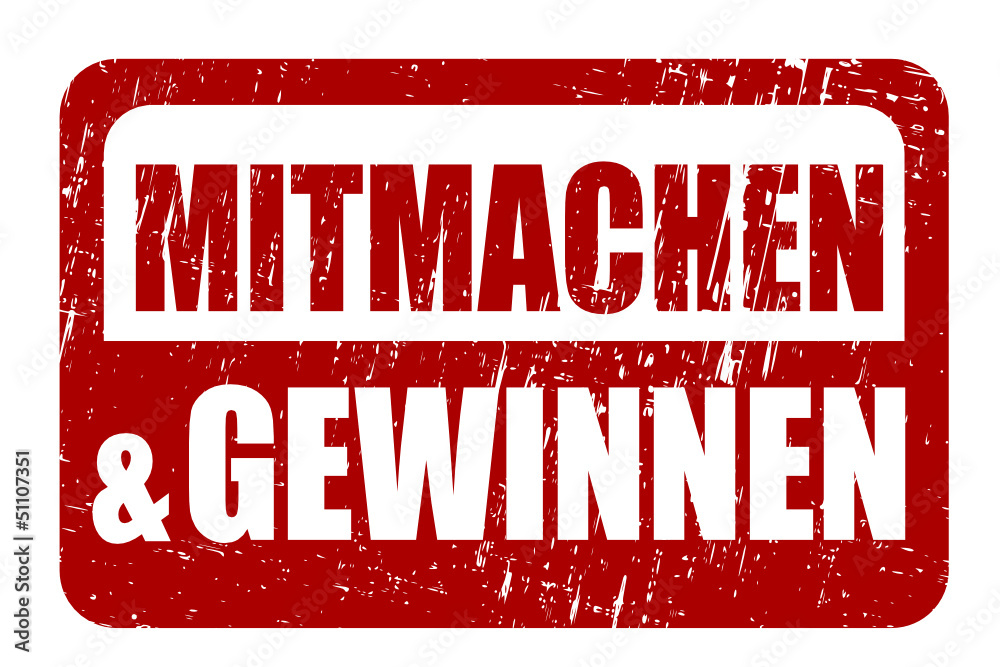 MITMACHEN & GEWINNEN, stempel Stock Vector | Adobe Stock