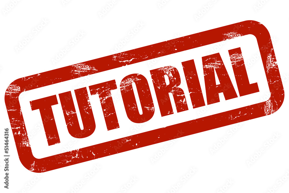 Grunge Stempel rot TUTORIAL Stock Illustration | Adobe Stock