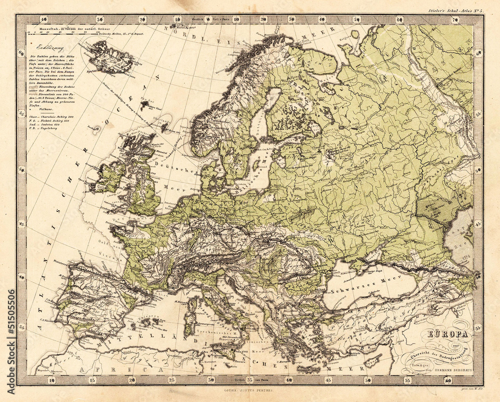 Europe vintage map Stock Photo | Adobe Stock
