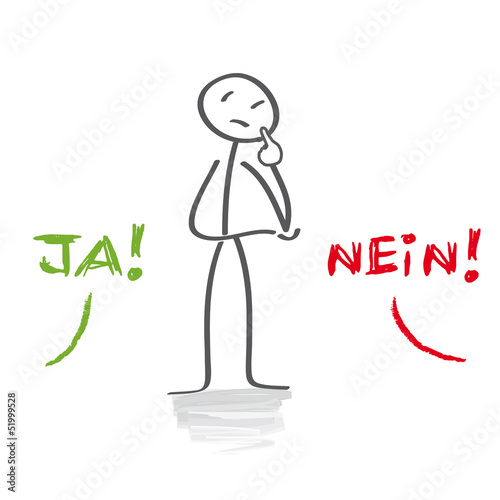 Entscheidung Ja oder Nein, Strichmännchen – kaufen Sie diese ... Entscheidung Ja oder Nein, Strichmännchen – kaufen Sie diese ...