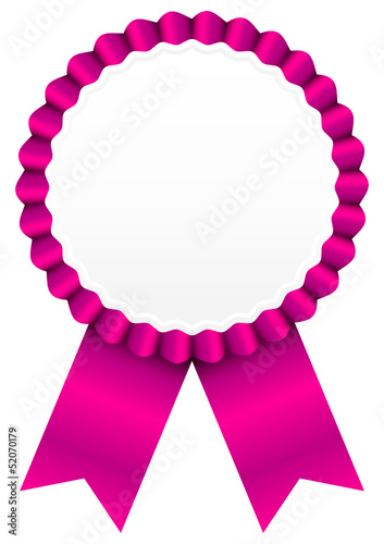 Pink Award Badge Pink Ribbon Stock Vector | Adobe Stock