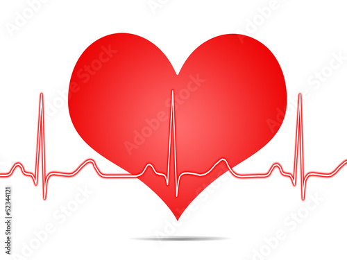 Electrocardiogram, ecg, graph, pulse tracing Stock Illustration | Adobe ...