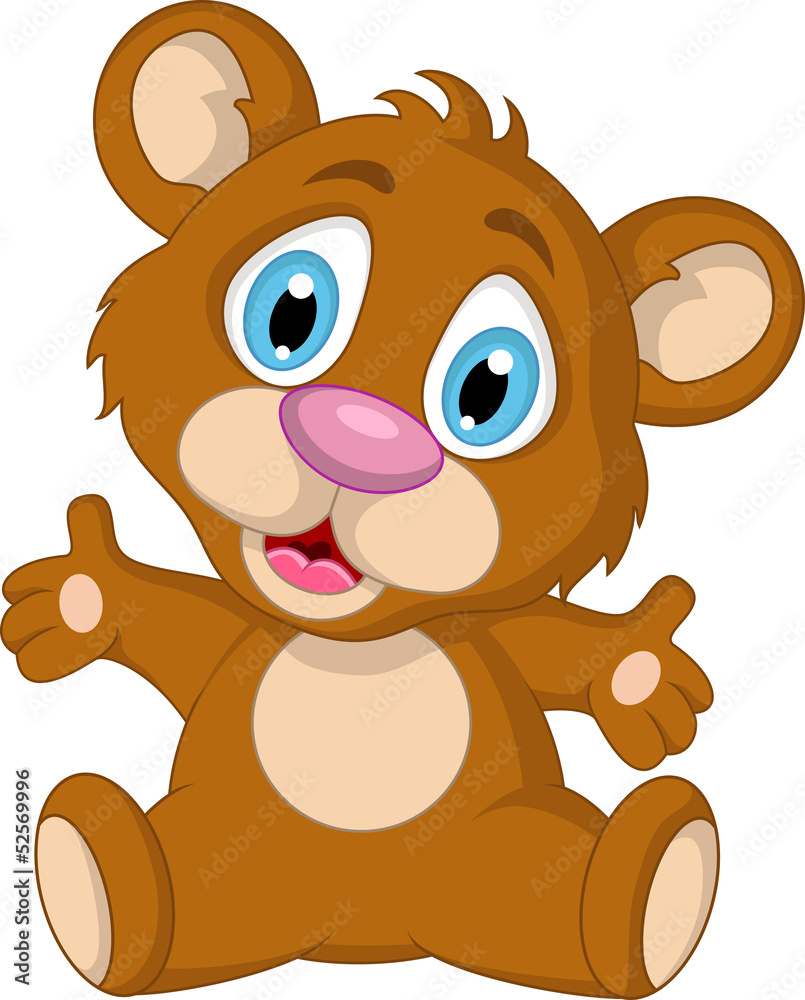 cute little brown bear cartoon expression Stock Vector | Adobe Stock