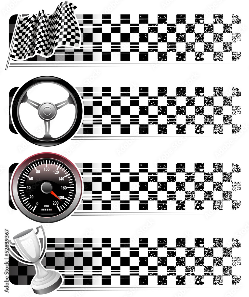 auto racing banners Stock Vector | Adobe Stock
