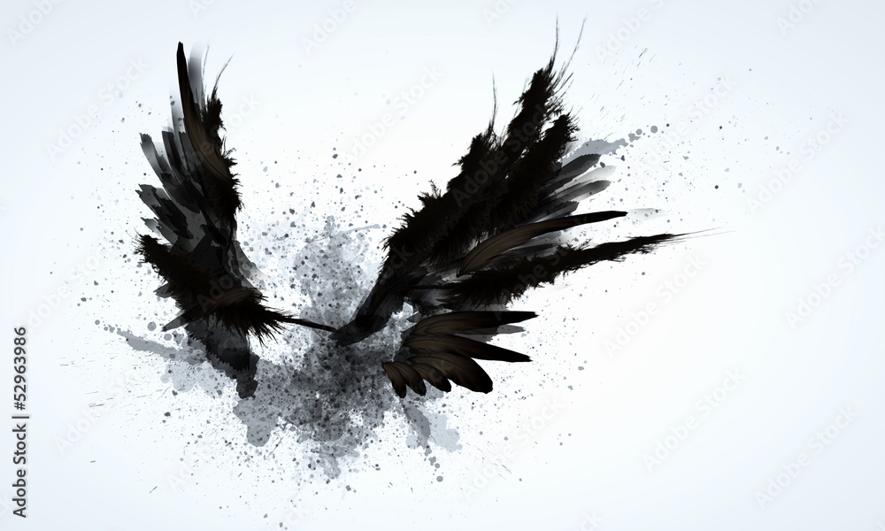 Black wings Stock Photo | Adobe Stock