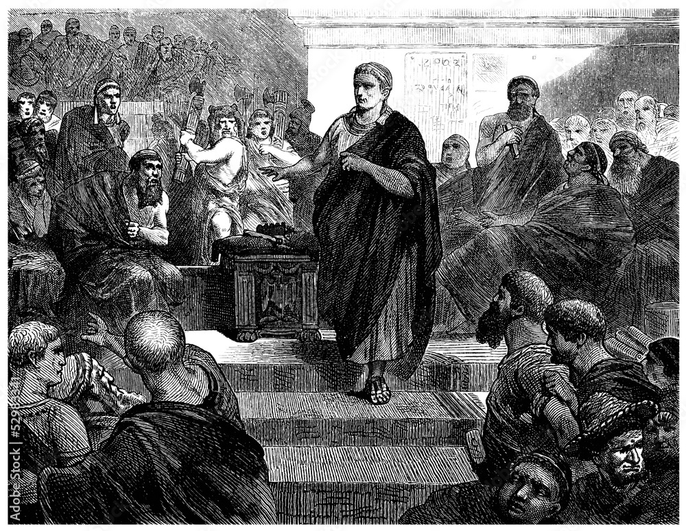 Ancient Rome : Politic Assembly Stock Illustration | Adobe Stock