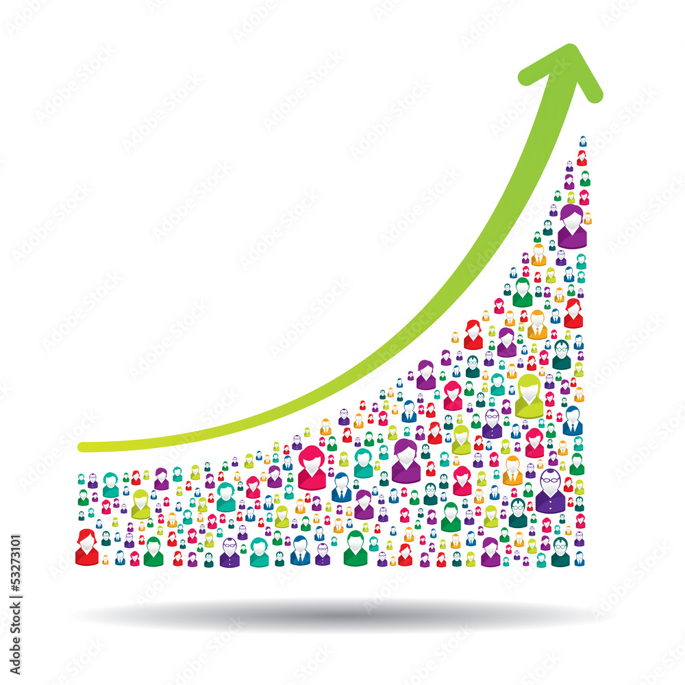 Growth chart Stock Vector | Adobe Stock