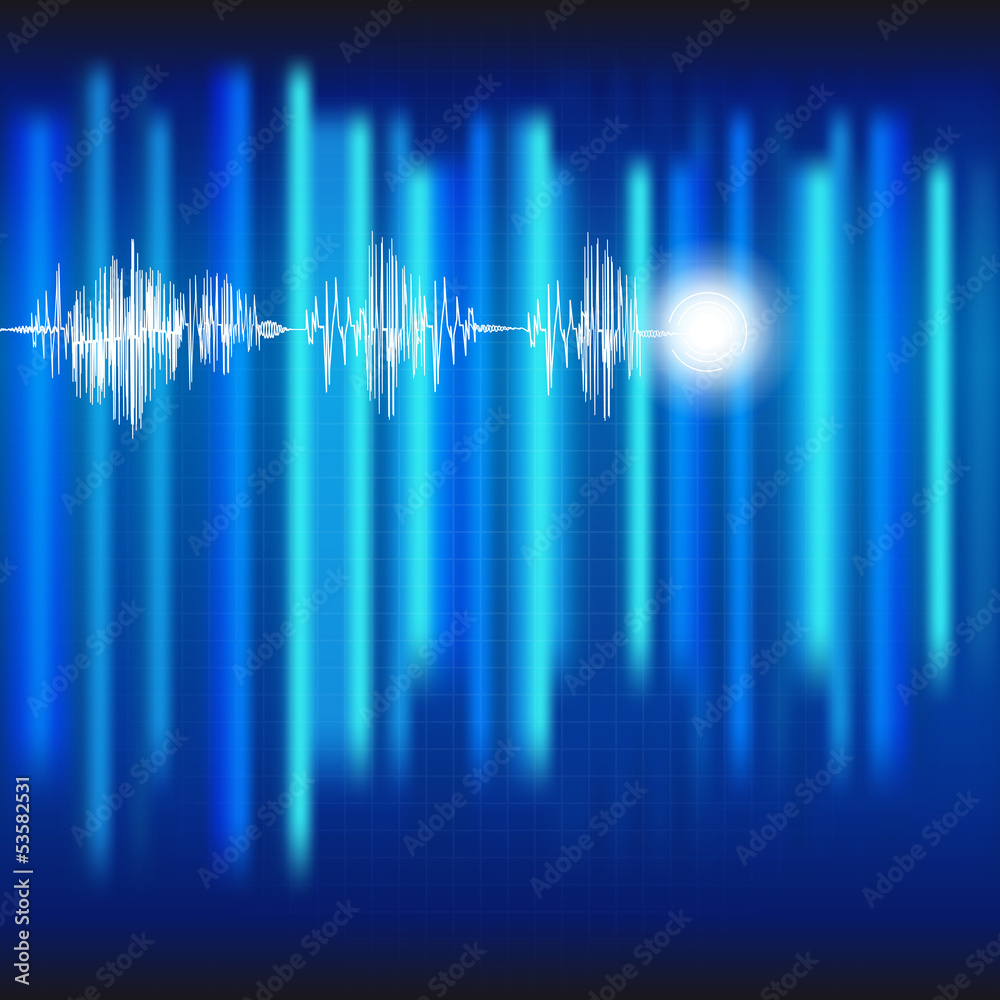 ECG Electrocardiogram medical blue background. Stock Vector | Adobe Stock