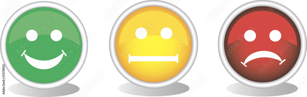 Smiley Button Set Stock Vector | Adobe Stock