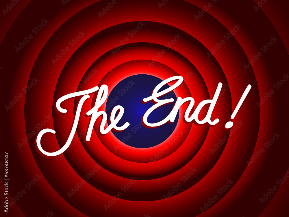 Stock-Vektorgrafik „"THE END" Message (conclusion presentation last ...