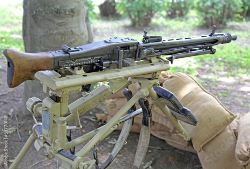 Old machinegun from world war II Stock Photo | Adobe Stock