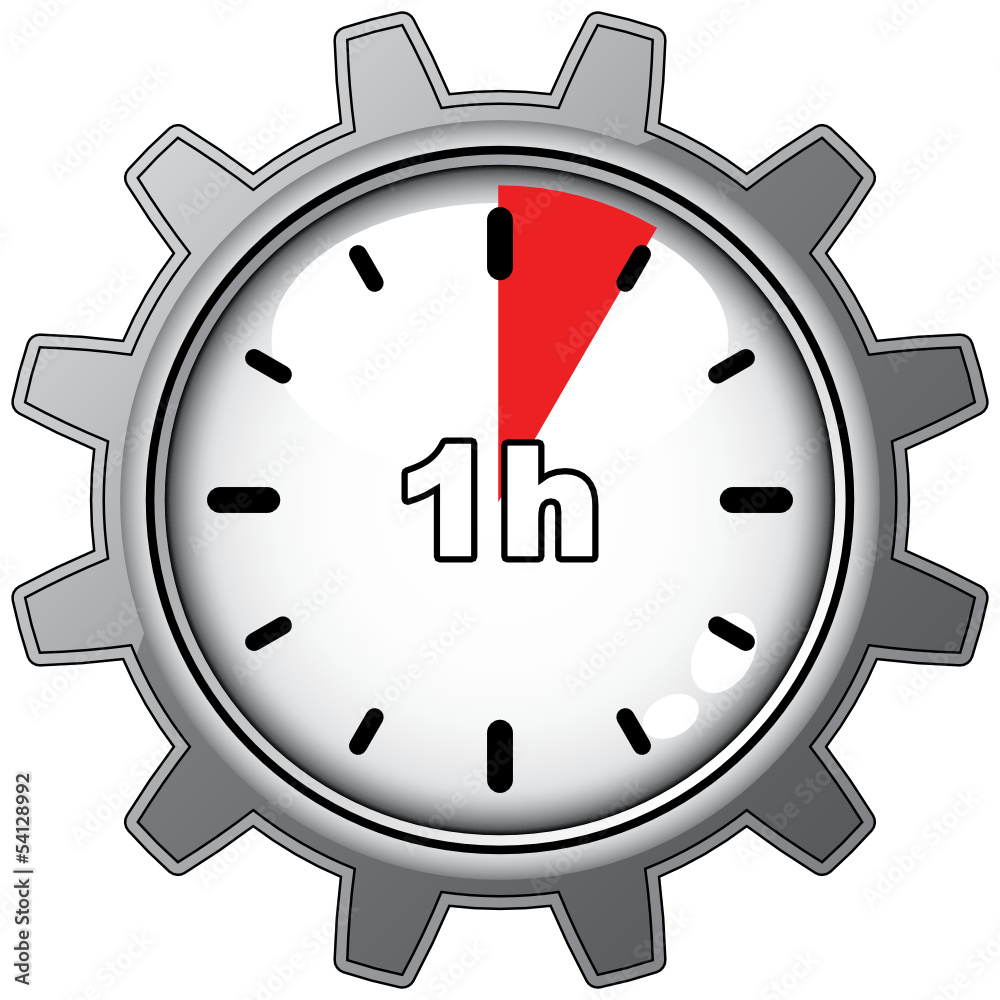 1 HOUR ICON Stock Vector | Adobe Stock