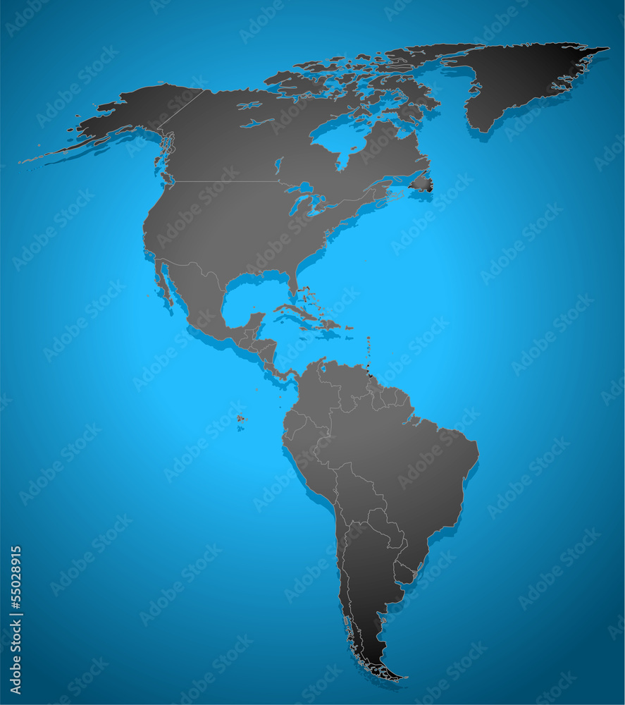 Political map of America Stock Vector | Adobe Stock