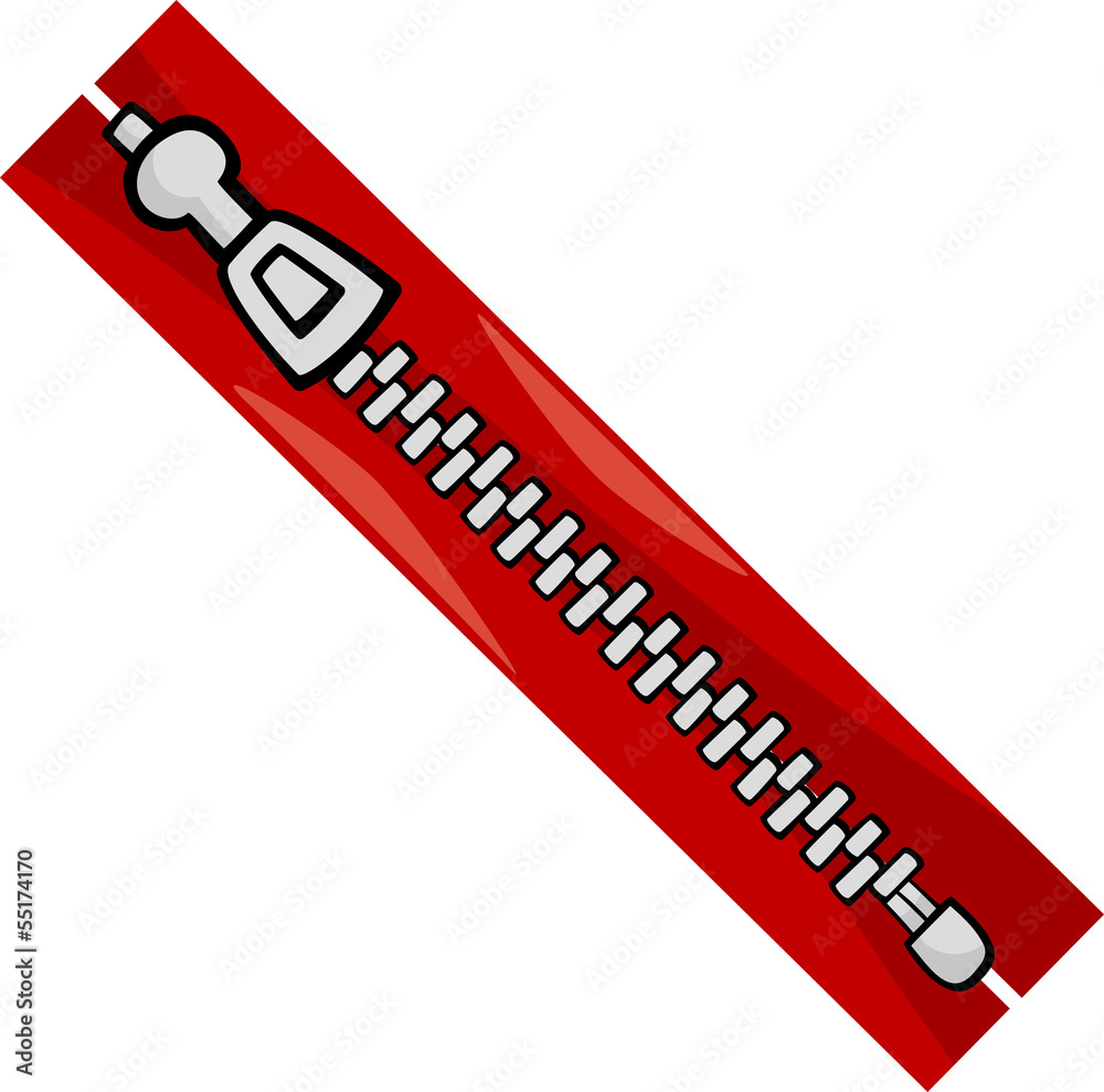 zipper clip art cartoon illustration Stock Vector | Adobe Stock