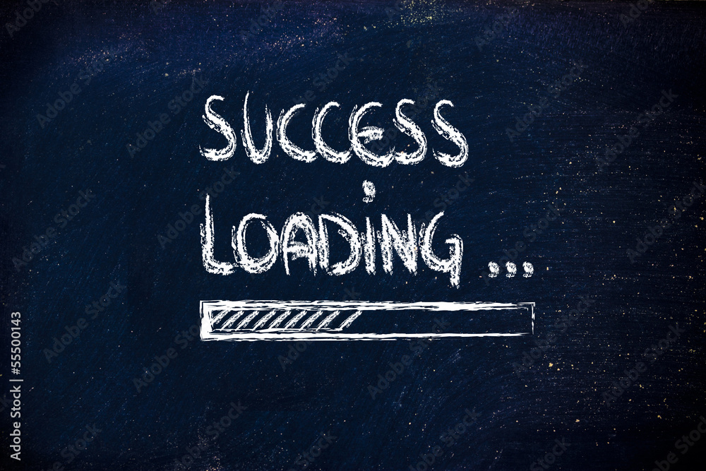 success loading, progress bar on blackboard Stock Illustration | Adobe ...