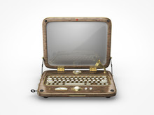 Vintage Typewriter Laptop Monitor Free Stock Photo - Public Domain Pictures