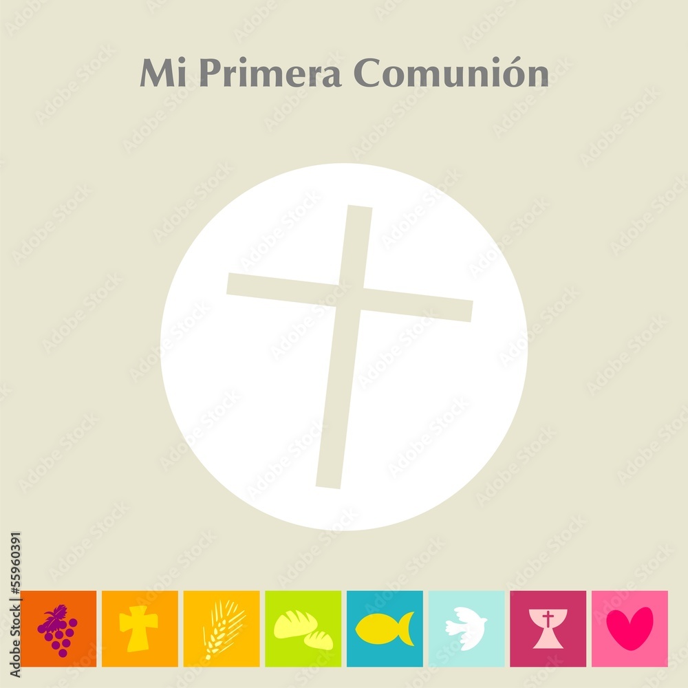 Mi Primera Comunion Stock Vector Adobe Stock