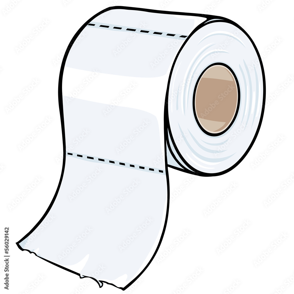vector cartoon toilet paper Stock Vector | Adobe Stock